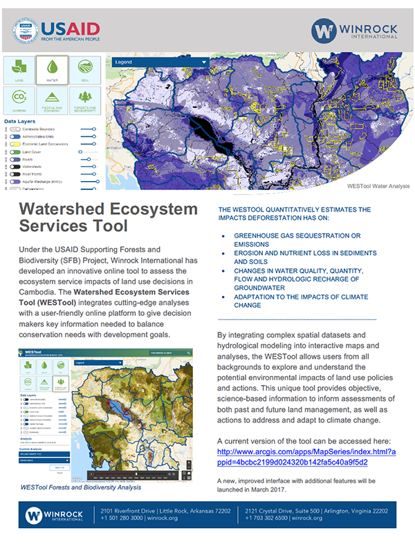 Winrock International » The Watershed Ecosystem Services Tool